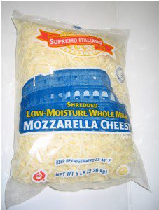 Supremo Italiano - Shredded Whole Milk Mozzarella Cheese - 4/5Lbs ...
